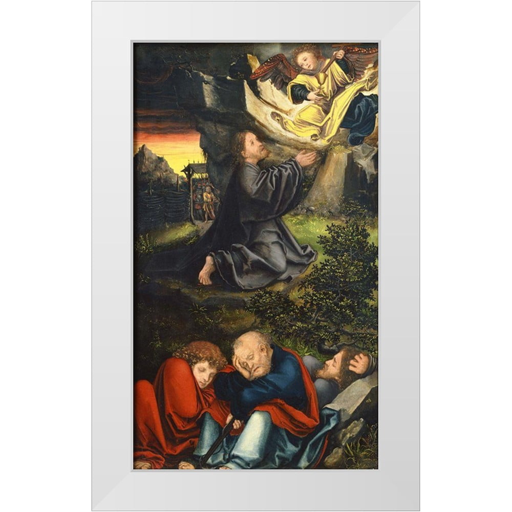 Cranach the Elder, Lucas 16x24 White Modern Wood Framed Museum Art Print Titled - The Garden of ...