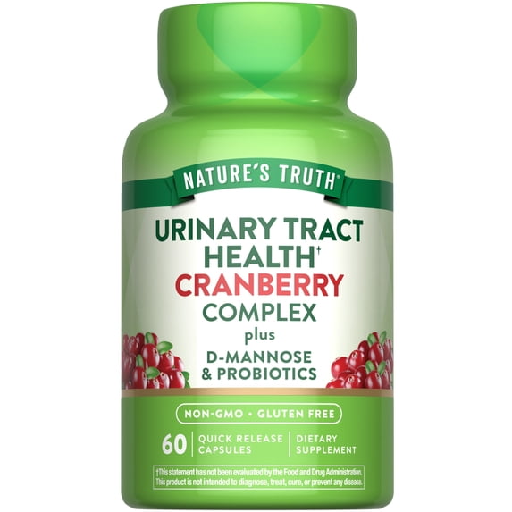 Nature's Truth Cranberry Complex, 60 Capsules + D-Mannose & Probiotics ...