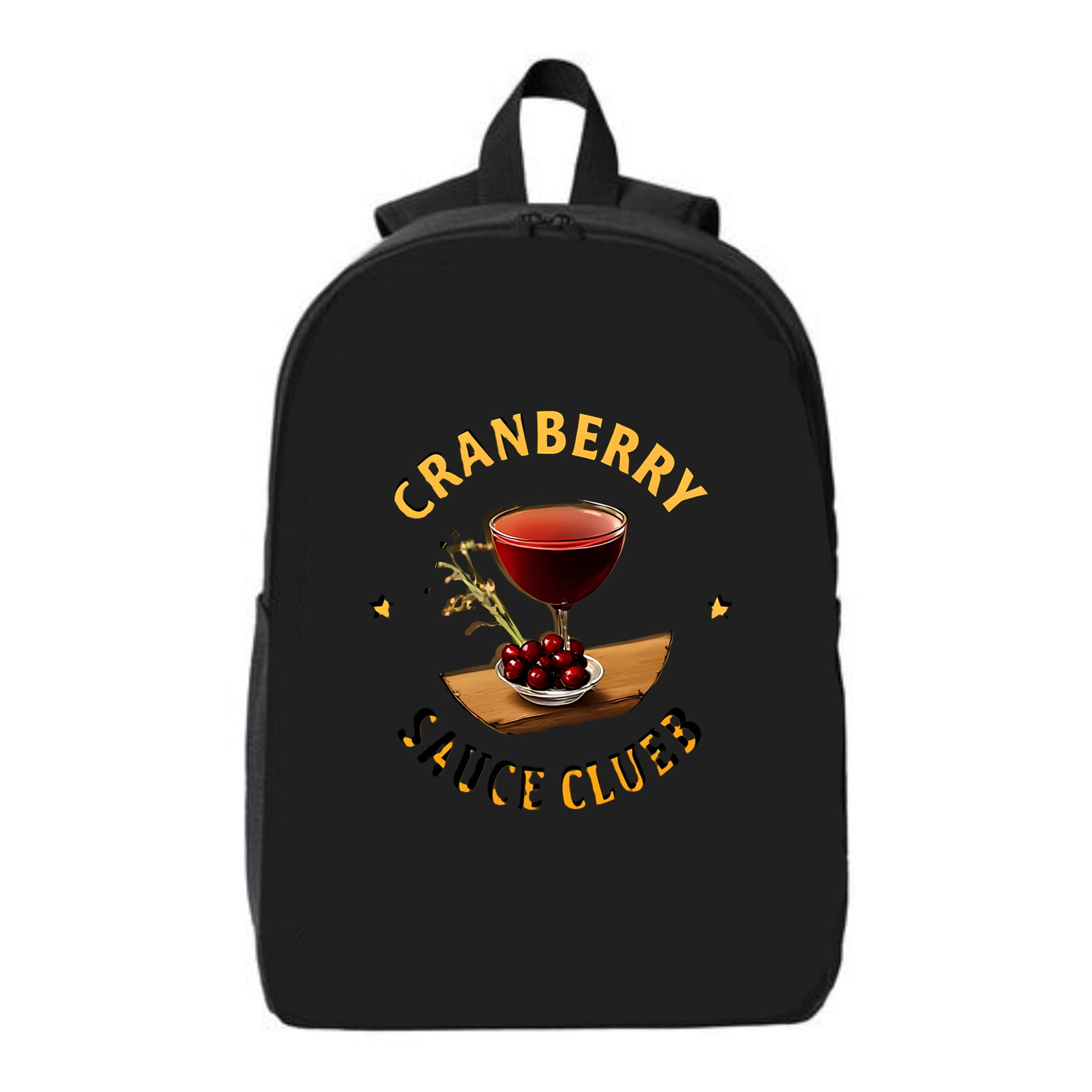 Cranberry Juice Club Laptop Backpack - Stylish Black Design with Bold ...