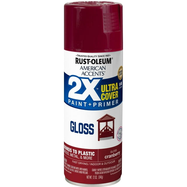 Cranberry, Rust-Oleum American Accents 2X Ultra Cover Gloss Spray Paint ...