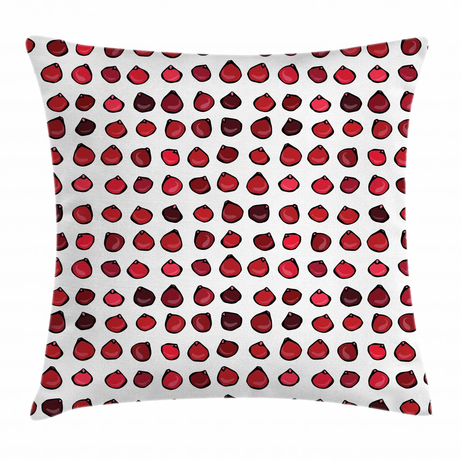 Cranberry Throw Pillow Cushion Cover, Cute Childish Berry Pattern on ...
