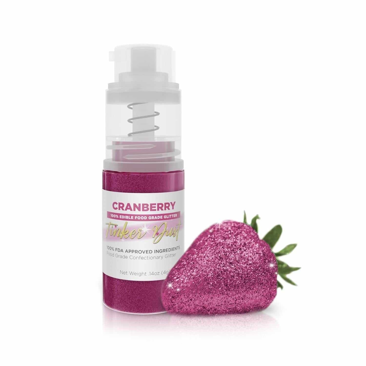 Bakell - Cranberry Tinker Dust (4g, 1x Mini Spray Pump) Edible Glitter ...