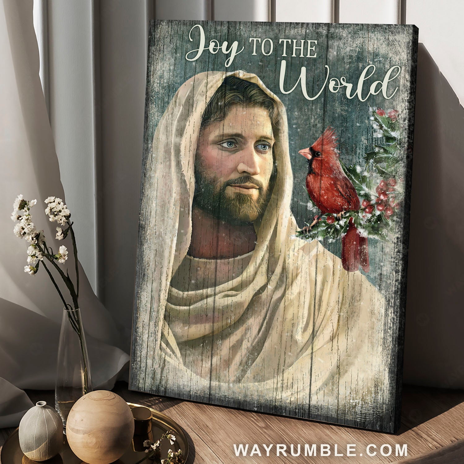 Cranberry tree, Red cardinal, Jesus painting, Joy to the world - Jesus ...