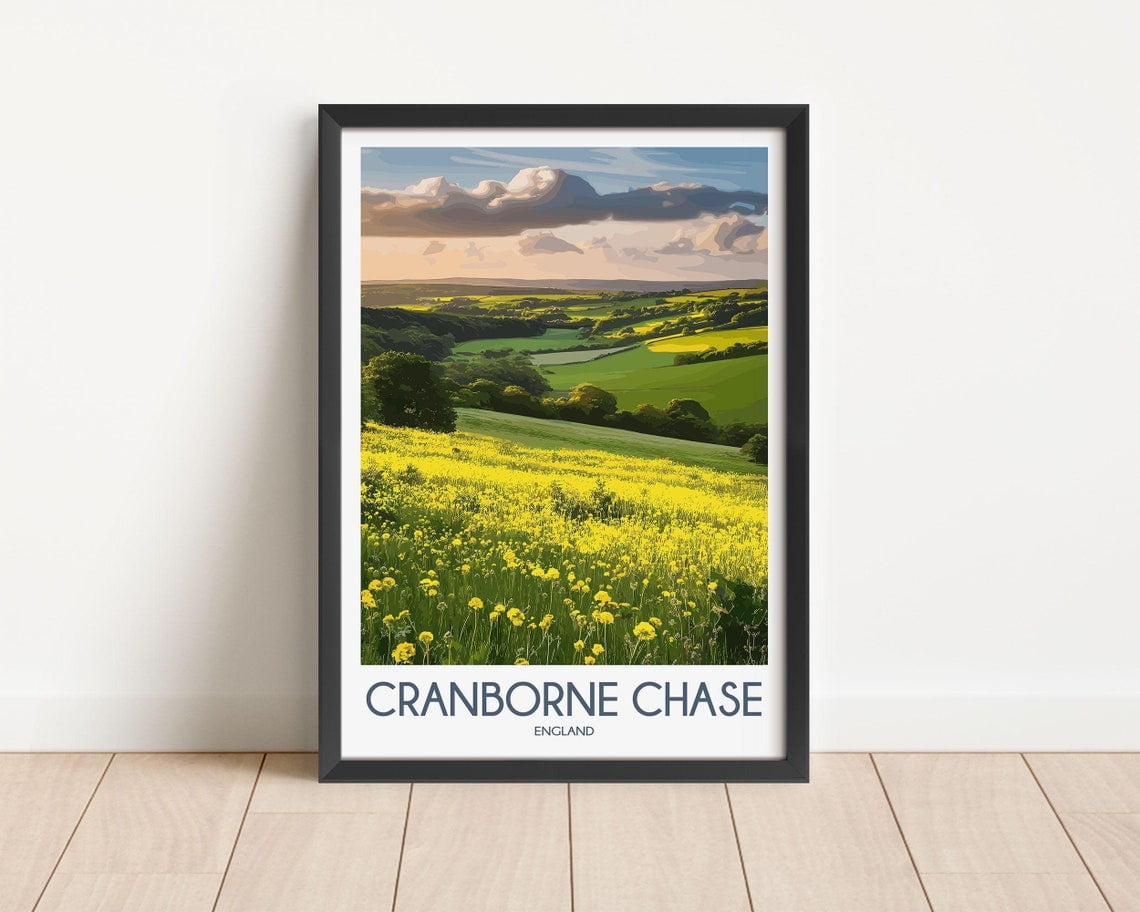 Cranborne Chase Poster England Scenic Landscape Wall Art Decor ...