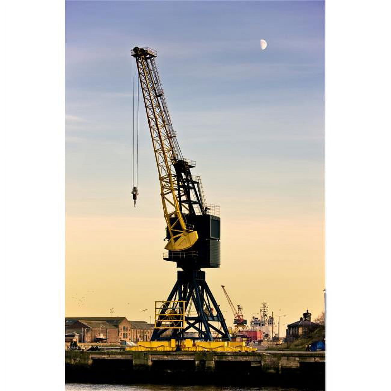 Crane At A Harbour Poster Print - Walmart.com