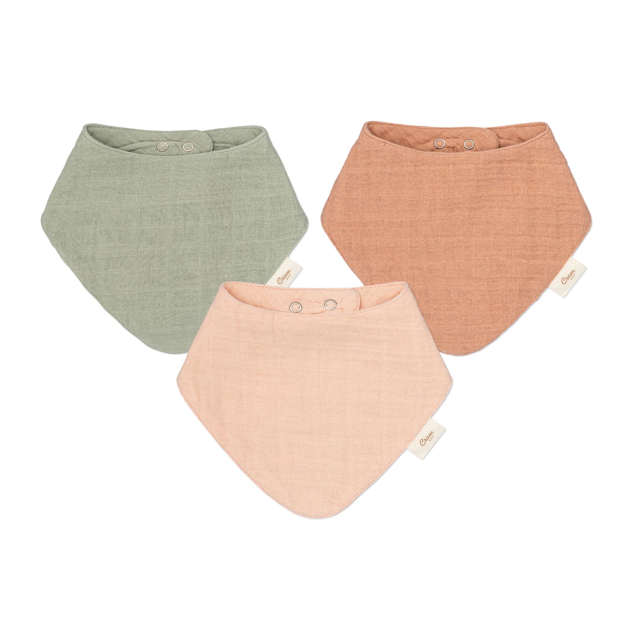 Crane Baby 0-36 Months Muslin Bibs 1 ea - Baby Bib Soft Cotton Feeding ...