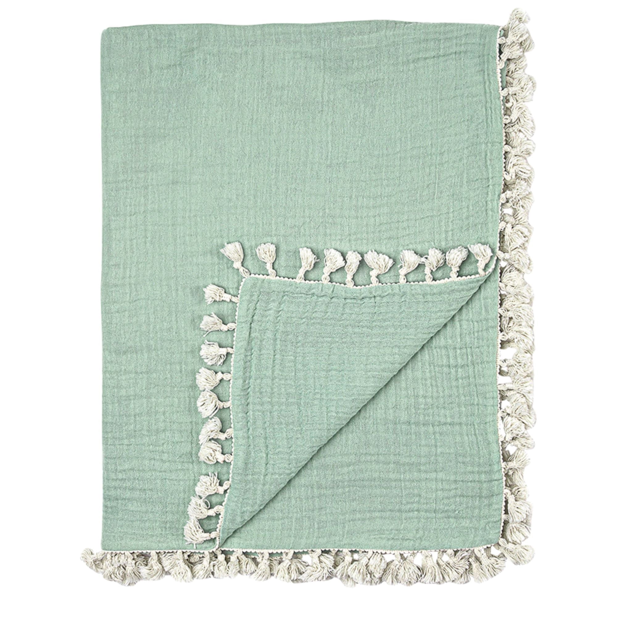 Crane Baby 6 Layer Muslin Blanket - Evergreen - Soft Muslin Blanket ...