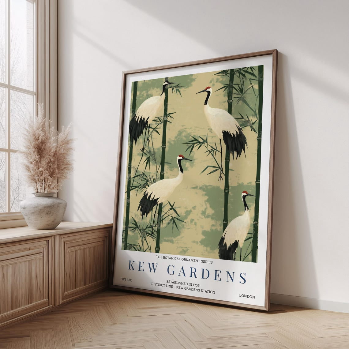 Crane Bamboo Botanical Vintage Kew Gardens Unframed Paper Print ...