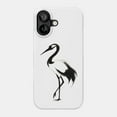 Crane Bird Line Drawing Minimal Ink Wildlife Art Case for iPhone 11,12 ...