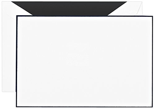 Crane & Co. Black Bordered Correspondence Card (CC3512), Pack of 10 ...
