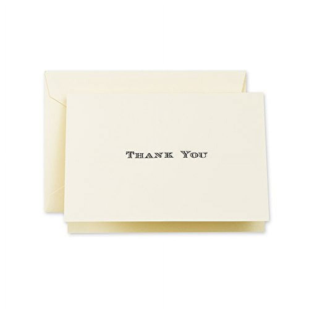 Crane & Co. Black Hand Engraved Thank You Note (CT1419) - Walmart.com