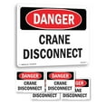 Crane Disconnect OSHA Danger Aluminum Sign 18 Inch x 12 Inch - 5 Pack ...
