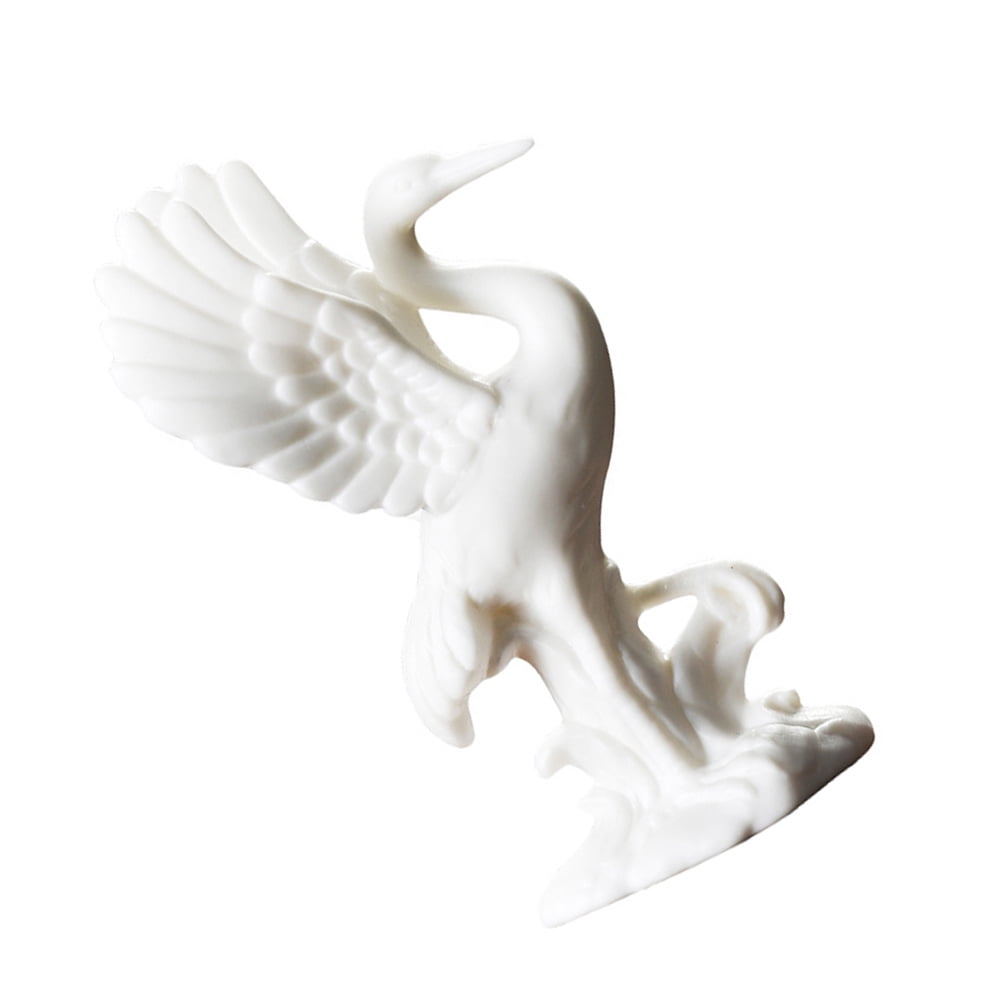 Crane Figurine Ceramic Animal Craft Steampunk Ornaments Toy Office ...