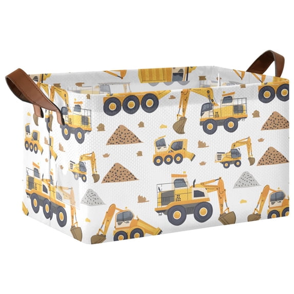Crane Hand Drawn Collapsible Storage Bin Open Home Shelf Basket Water ...