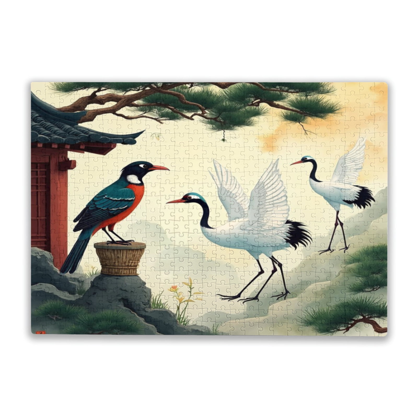 Crane Jigsaw Puzzles for Adults -DIY Home Decor Educational Toy ...