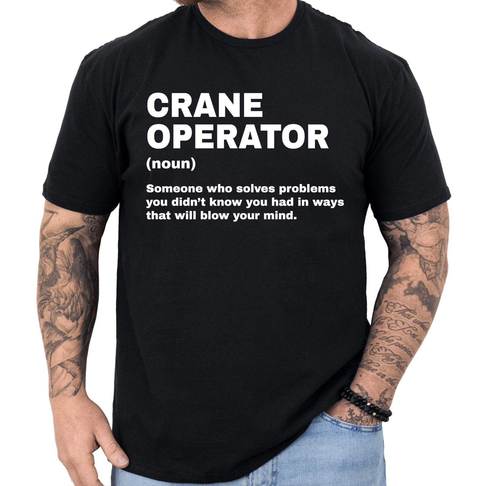 Crane Operator Definition Funny Job Role Heavy Equipment Humor Unisex T ...