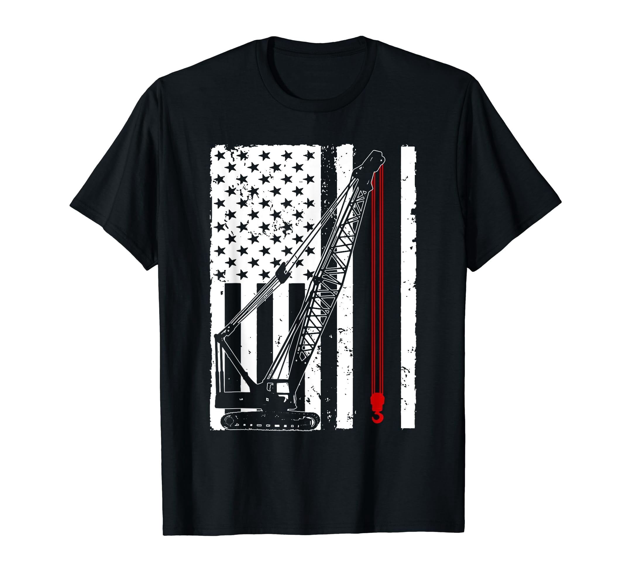 Crane Operator Design For Men US Heavy Equipment Crane Lover Retro Men ...