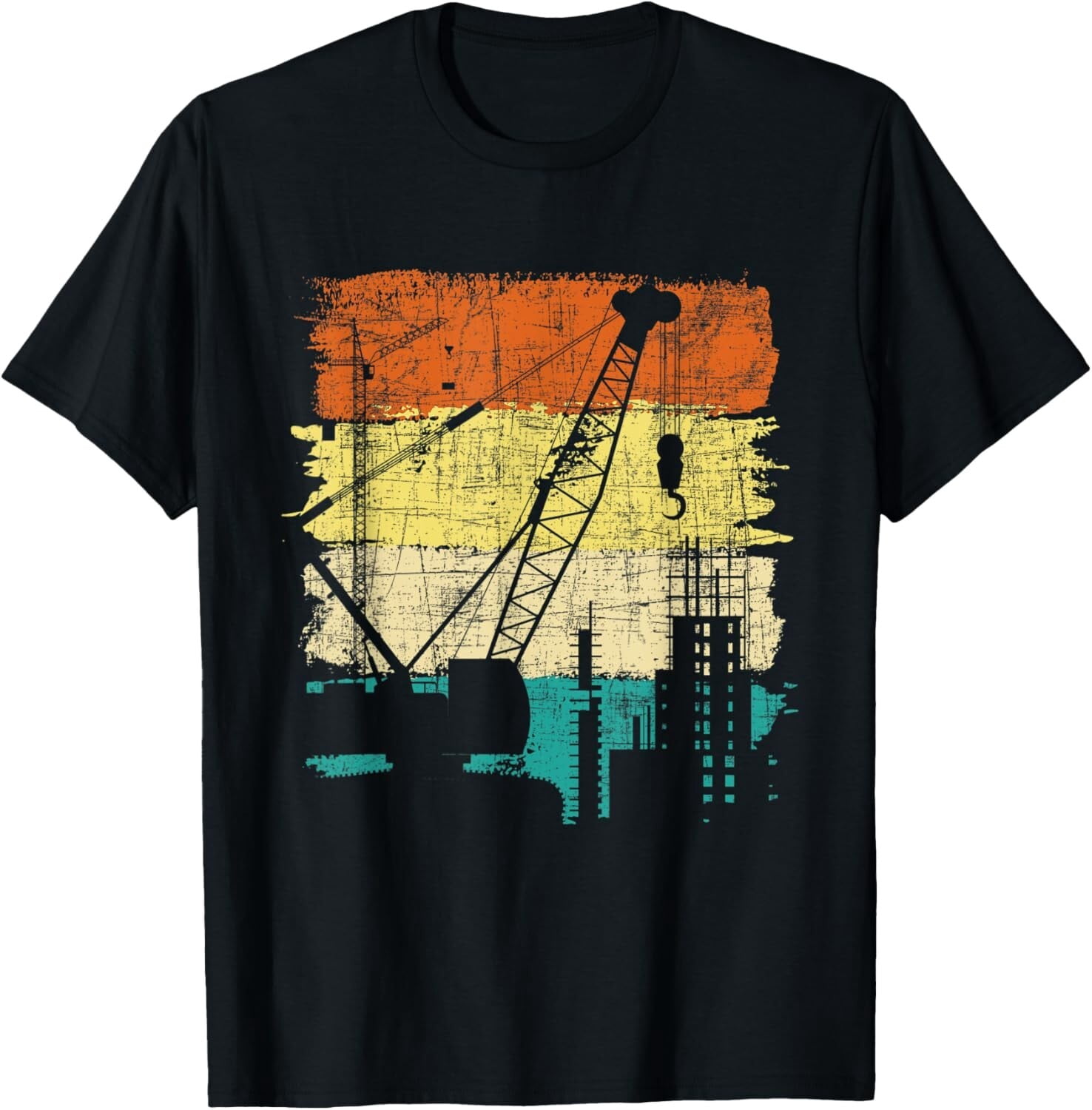 Crane Operator - Retro Tower Crane Heavy Equipment Driver Gift UniNew T ...