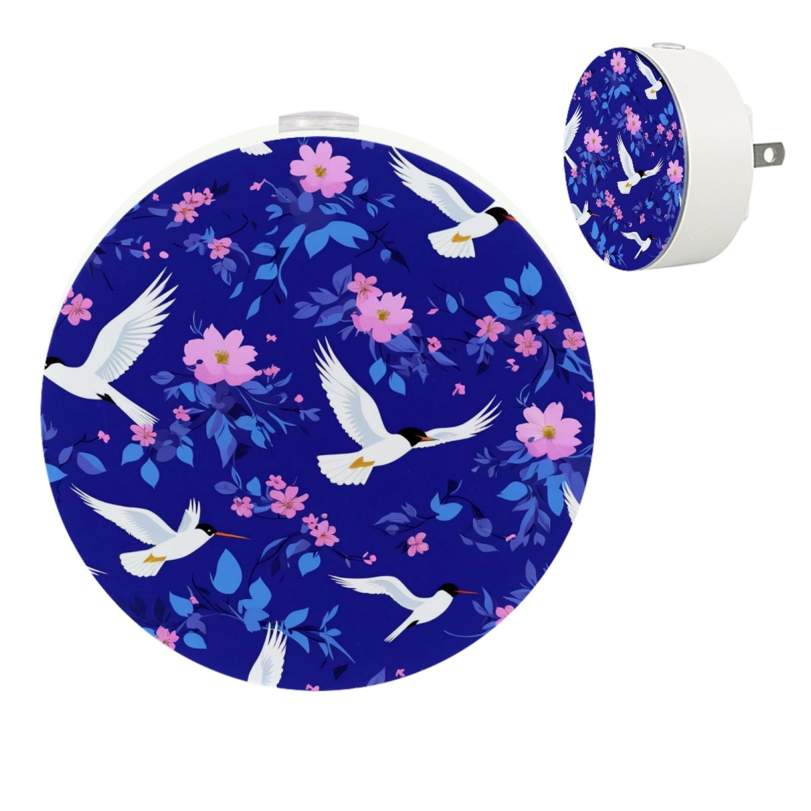 Crane Purple Floral Automatic night lights plug into wall Dusk to Dawn ...