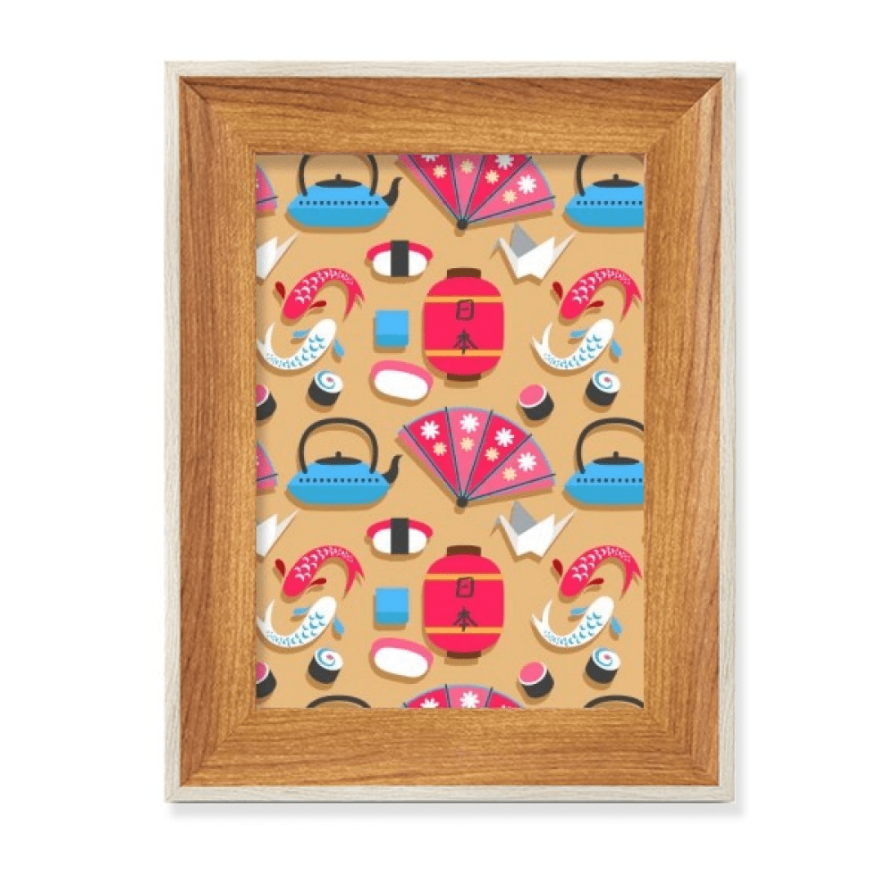 Crane Repeat JapanPattern Desktop Wooden Photo Frame Display Picture ...