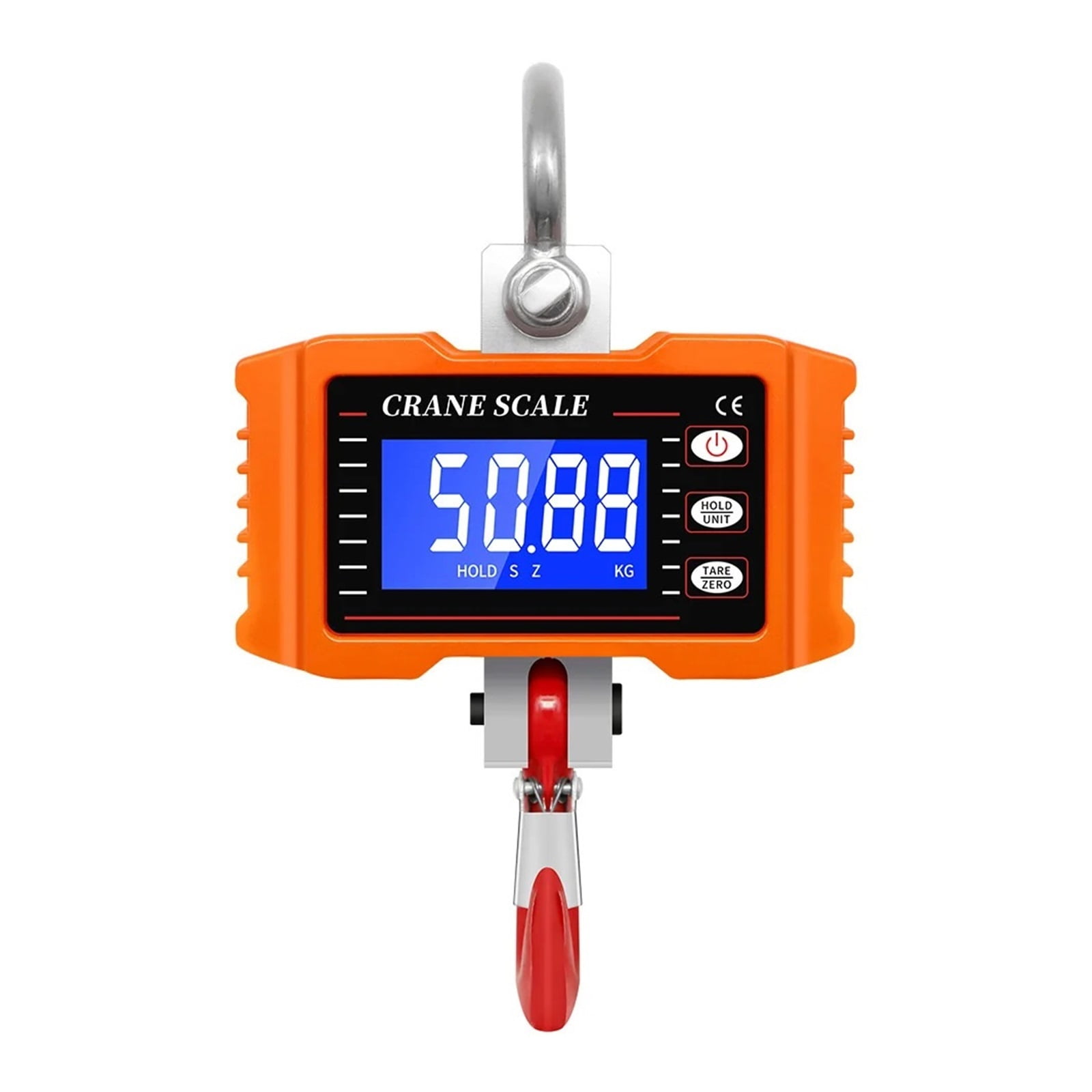 Crane Scale Digital Scales 500kg/1000lb LCD High Accurate Industrial Heavy Duty Hook Hanging ...