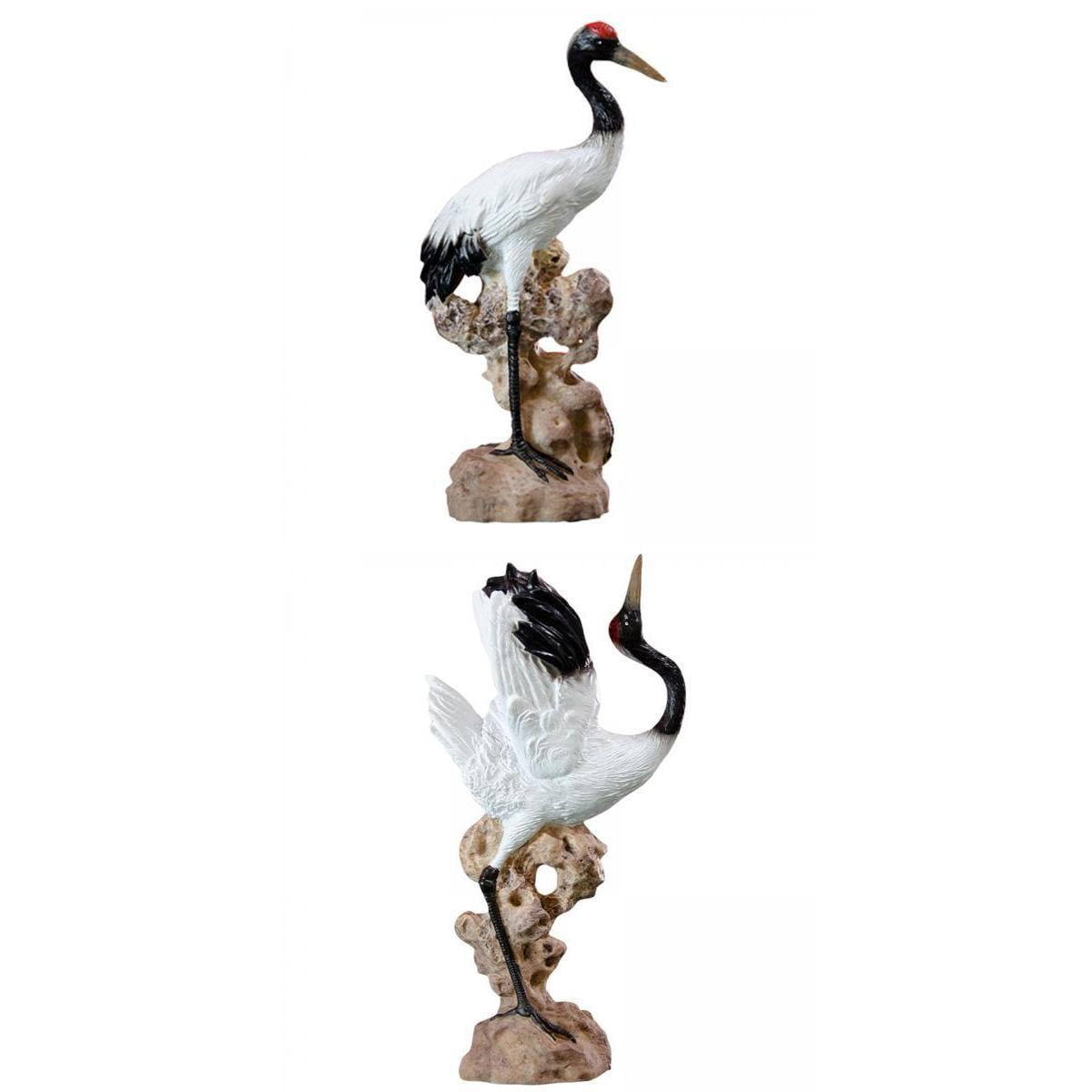Crane Shape Statue,Resin Bird Statues Home Decorations Landscape ...