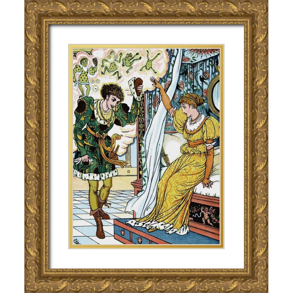 Crane, Walter 15x18 Gold Ornate Wood Framed with Double Matting Museum ...