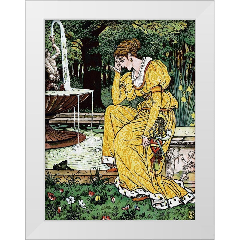 Crane, Walter 25x32 White Modern Wood Framed Museum Art Print Titled ...