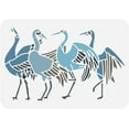 Cranes Stencil Oriental Elements Drawing Painting Stencils Reusable ...