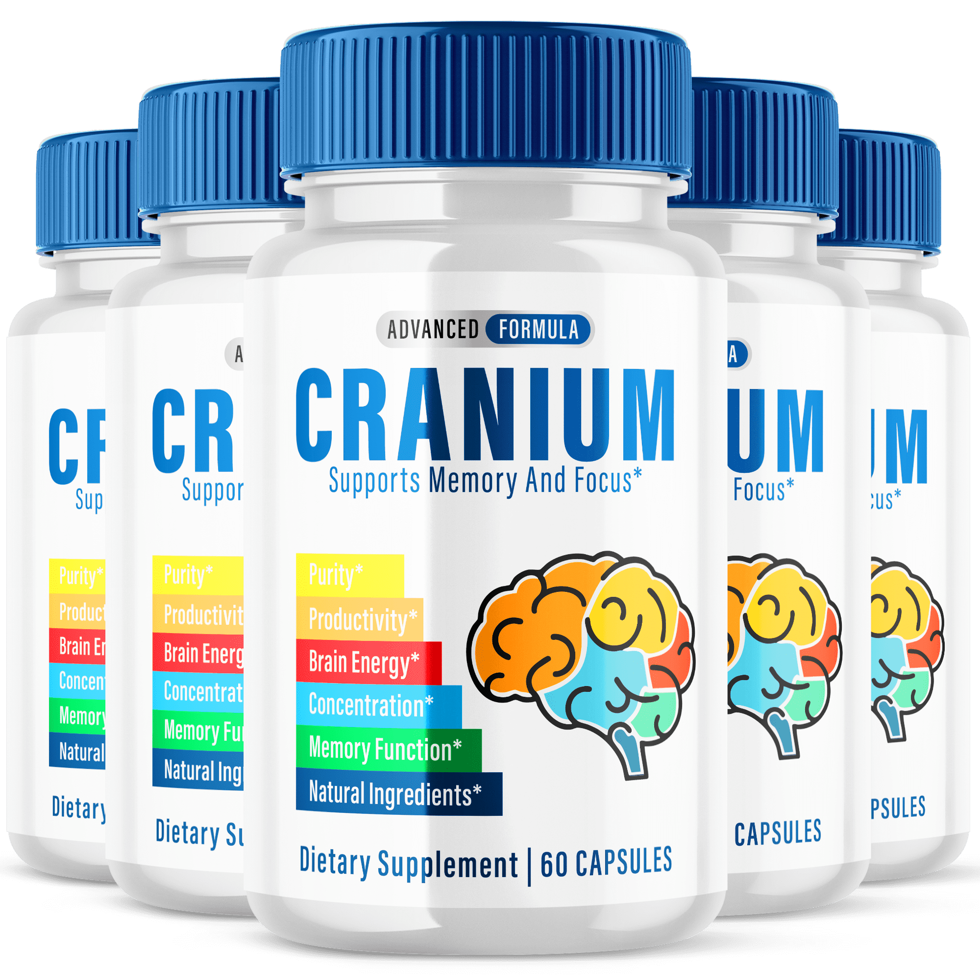 Cranium Nootropic Pills Natural Formula Brain Supplement 300 Capsules ...