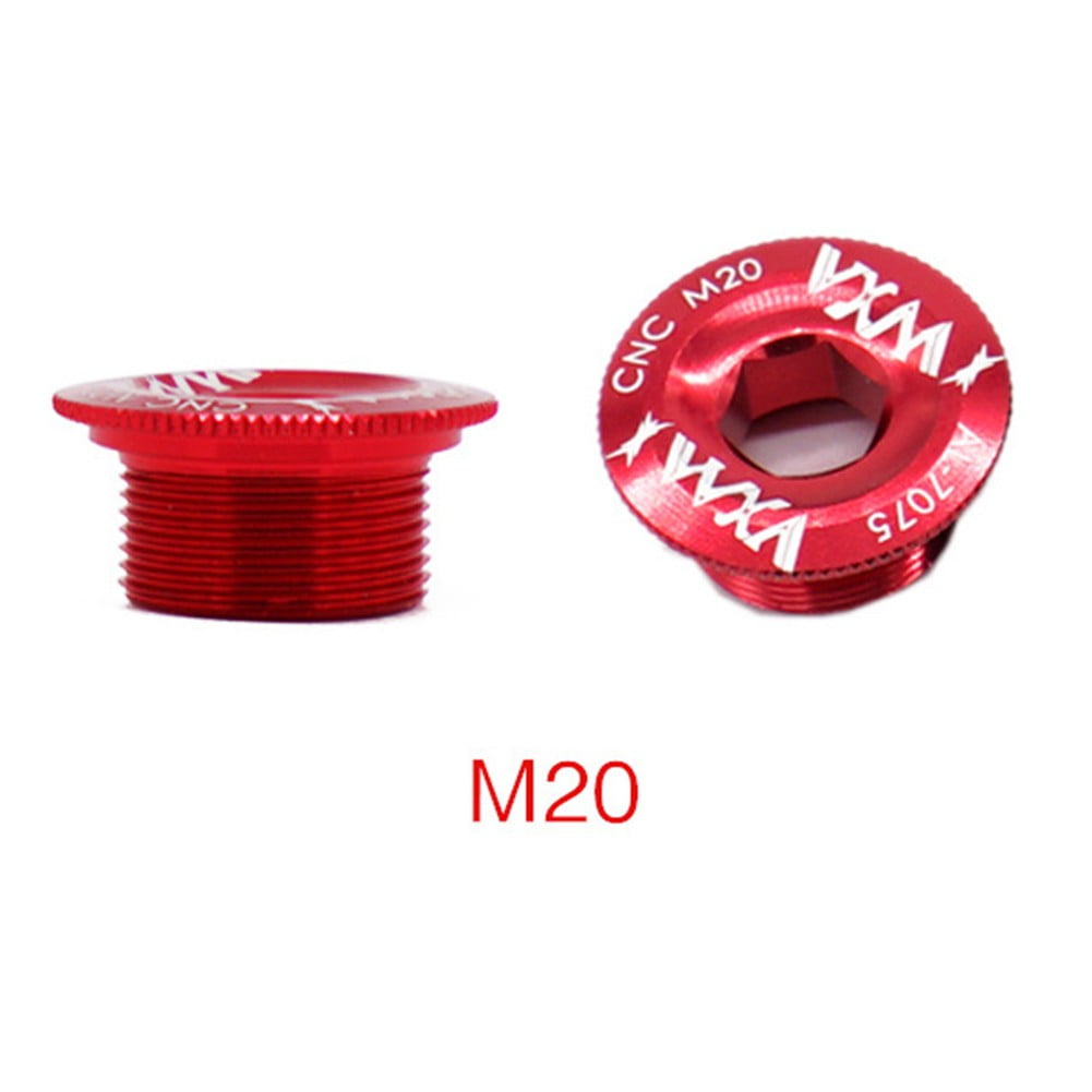 Crank Cover Screw Cap M19 M20 Crankset Aluminum Road Bike Bolts Red M20 ...