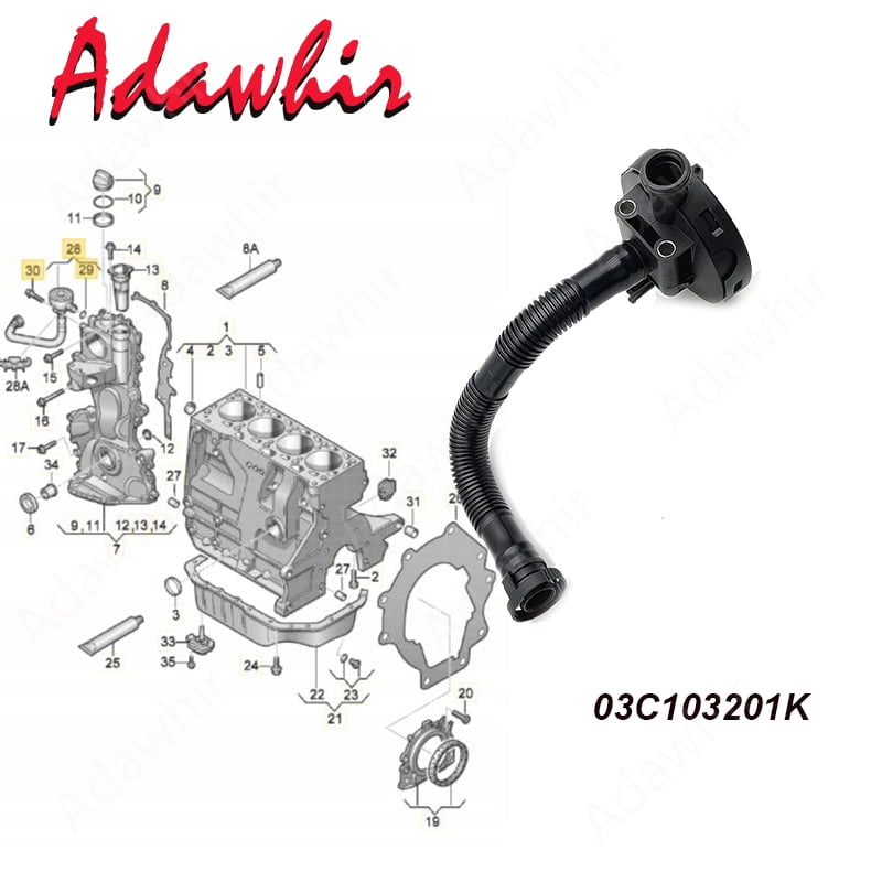 Crankcase Vent Valve Breather Pressure Valve PCV for VW Polo Skoda ...