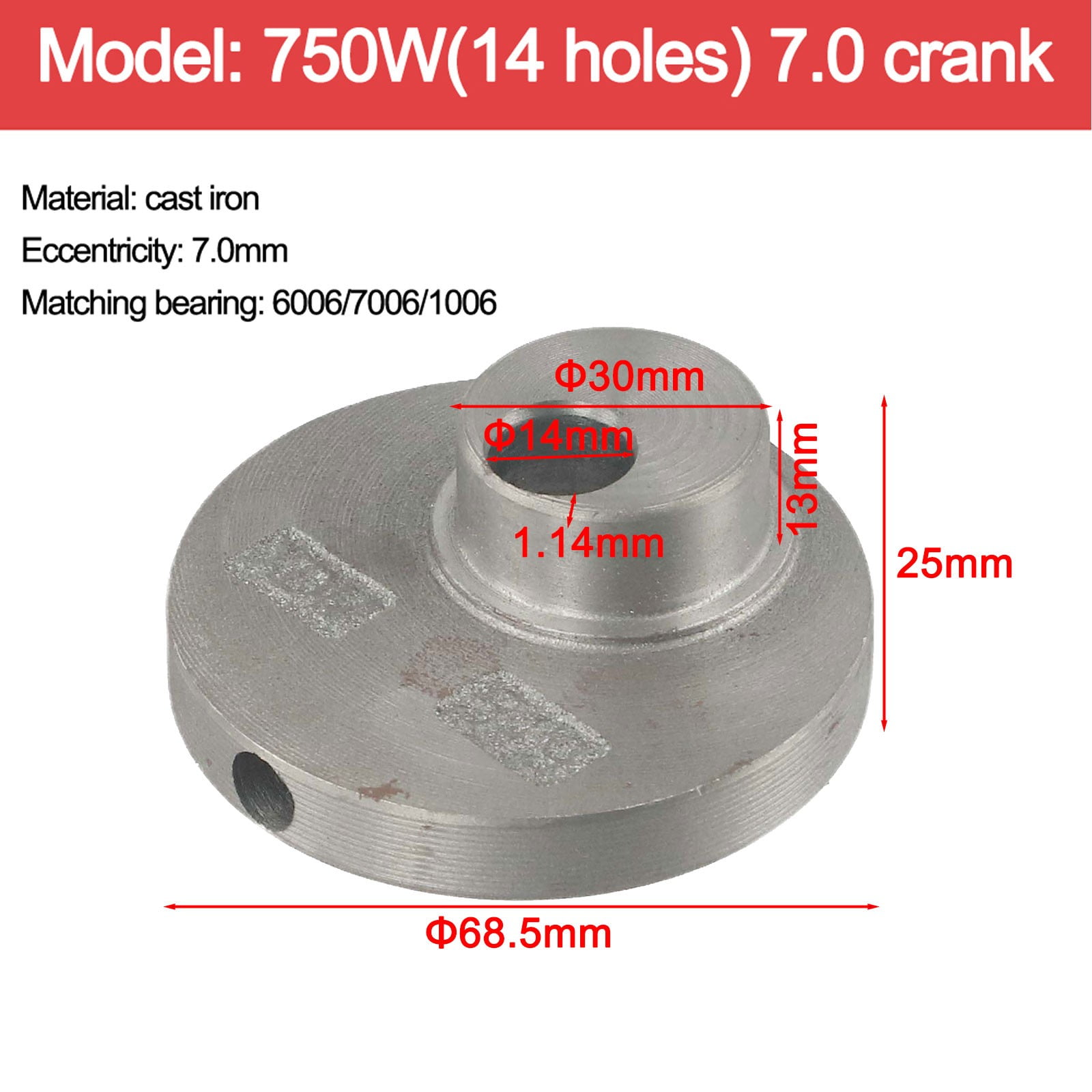 Crankshaft Crank for Oil Free Air Compressor Air Pump Parts ...