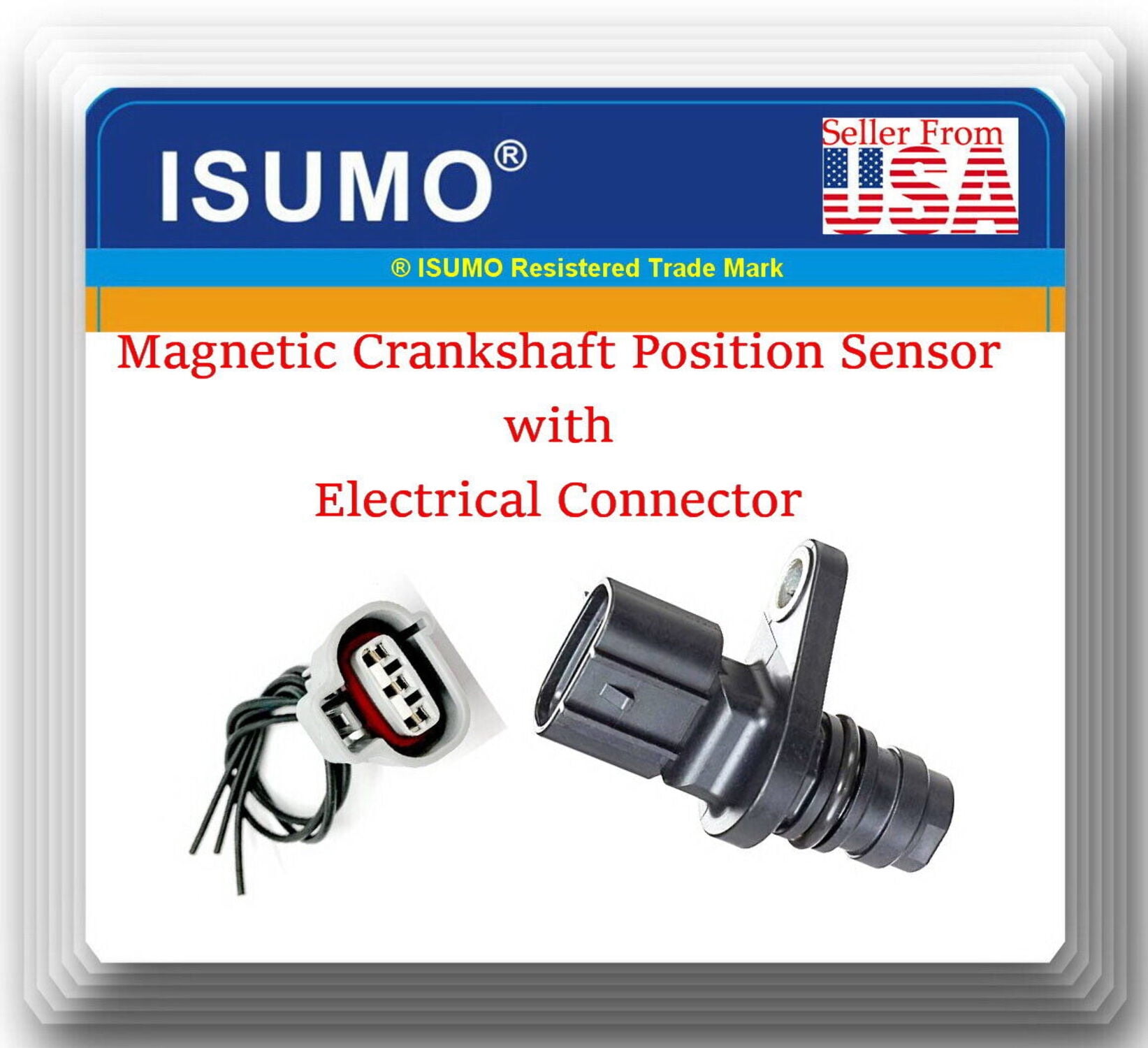 Crankshaft Position Sensor W/Connector Fits 06-16 Chevrolet GMC Diesel ...
