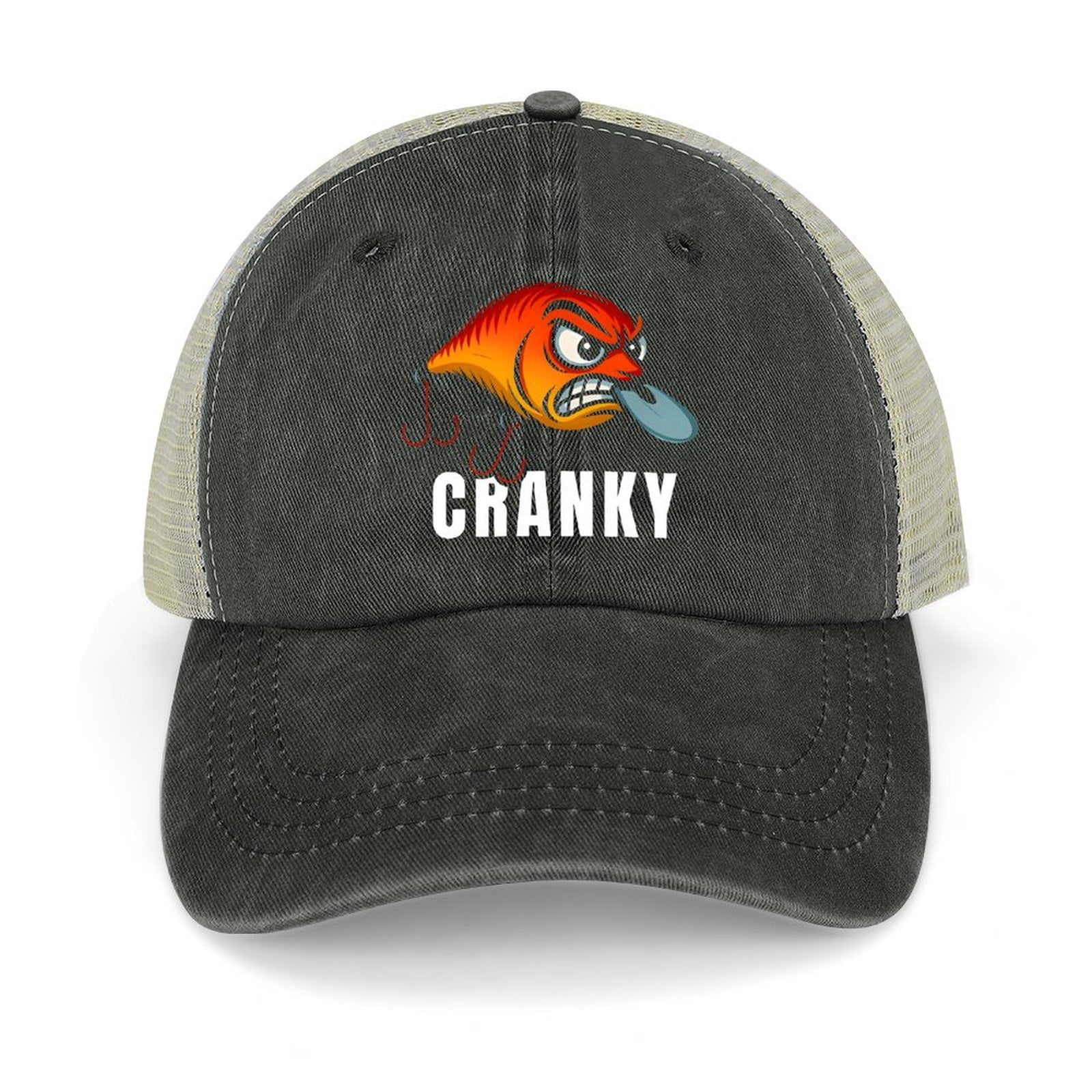 Cranky Black Baseball Cap for Men Women, Adjustable Snapback Hats ...