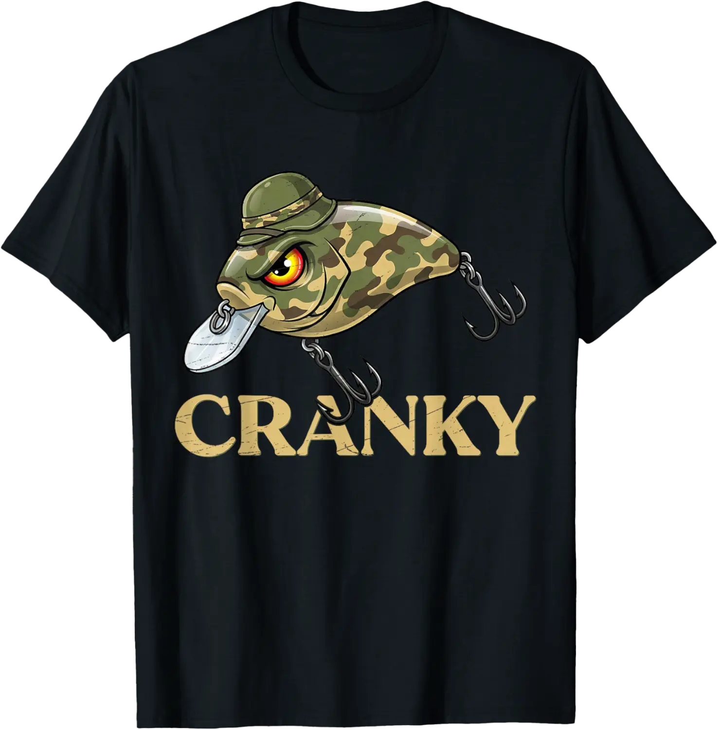 Cranky Crankbait Fishing Lure Camouflage T-Shirt - Walmart.com