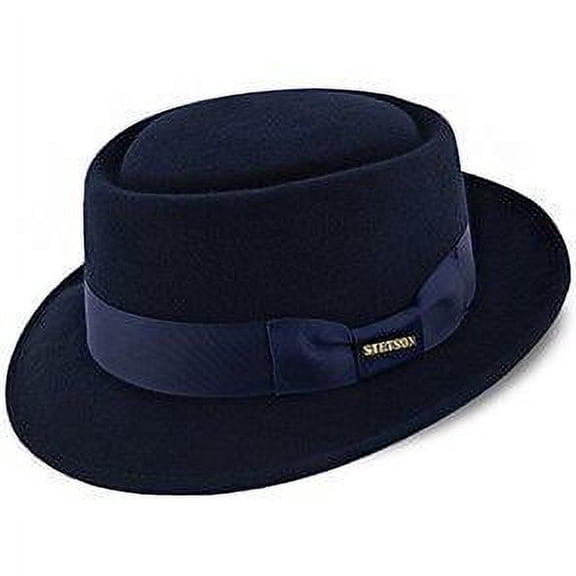 Stetson Mens Wool Felt Whippet Fedora Hat (Black, X-Large) - Walmart.com