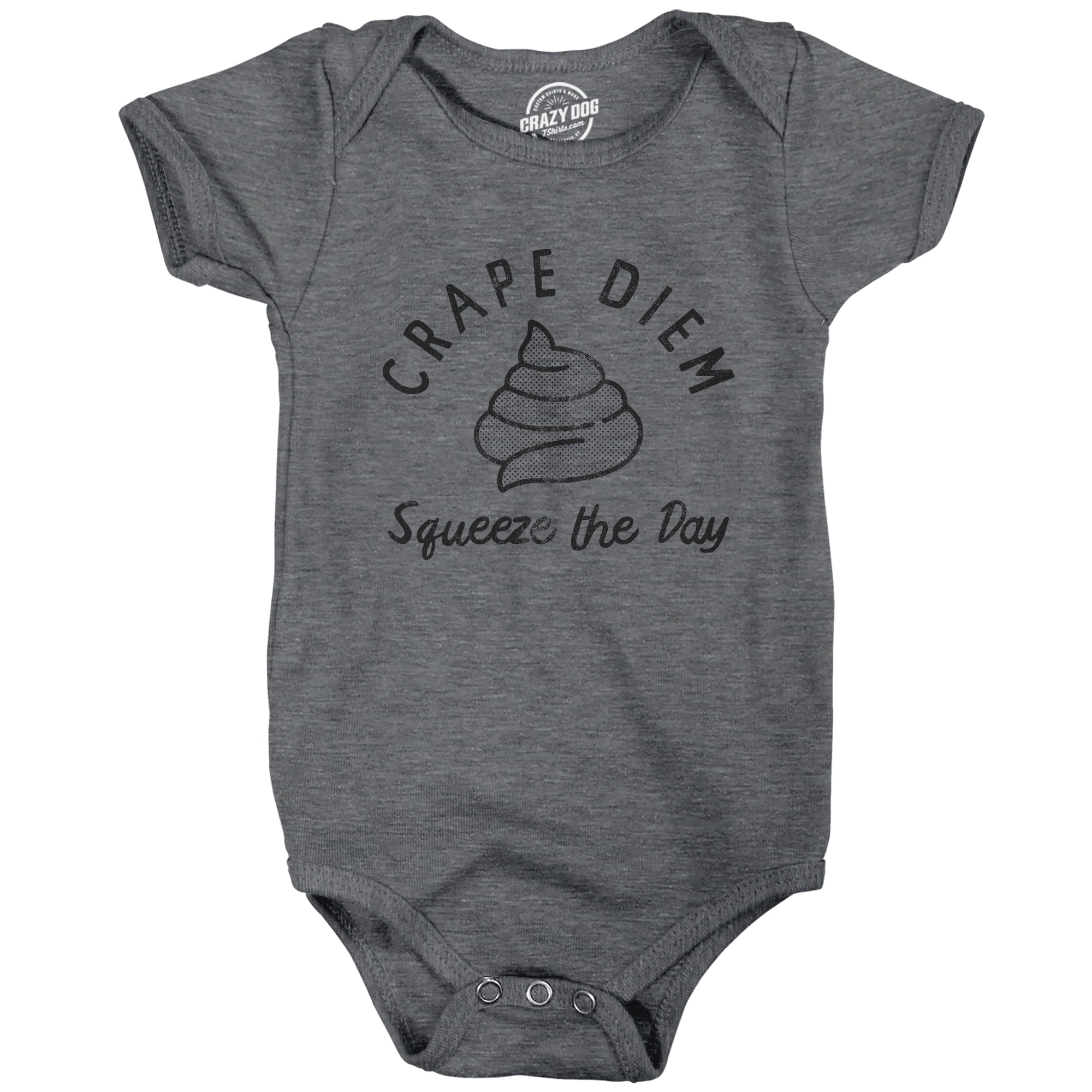 Crape Diem Squeeze The Day Baby Bodysuit Funny Sarcastic Positivity ...