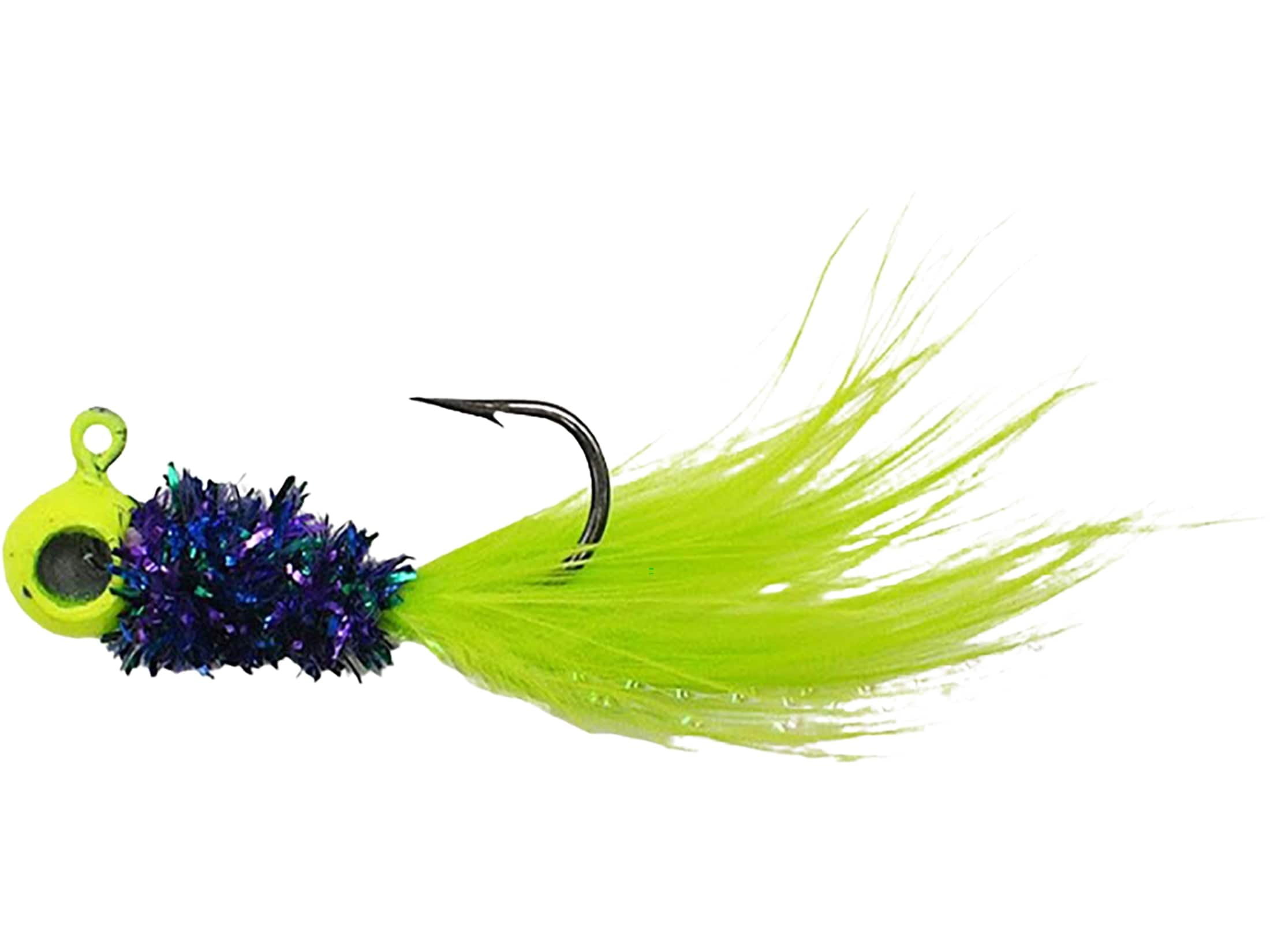 Crappie Magnet Eye Hole Hair Jig Junebug 1/24 oz - Walmart.com