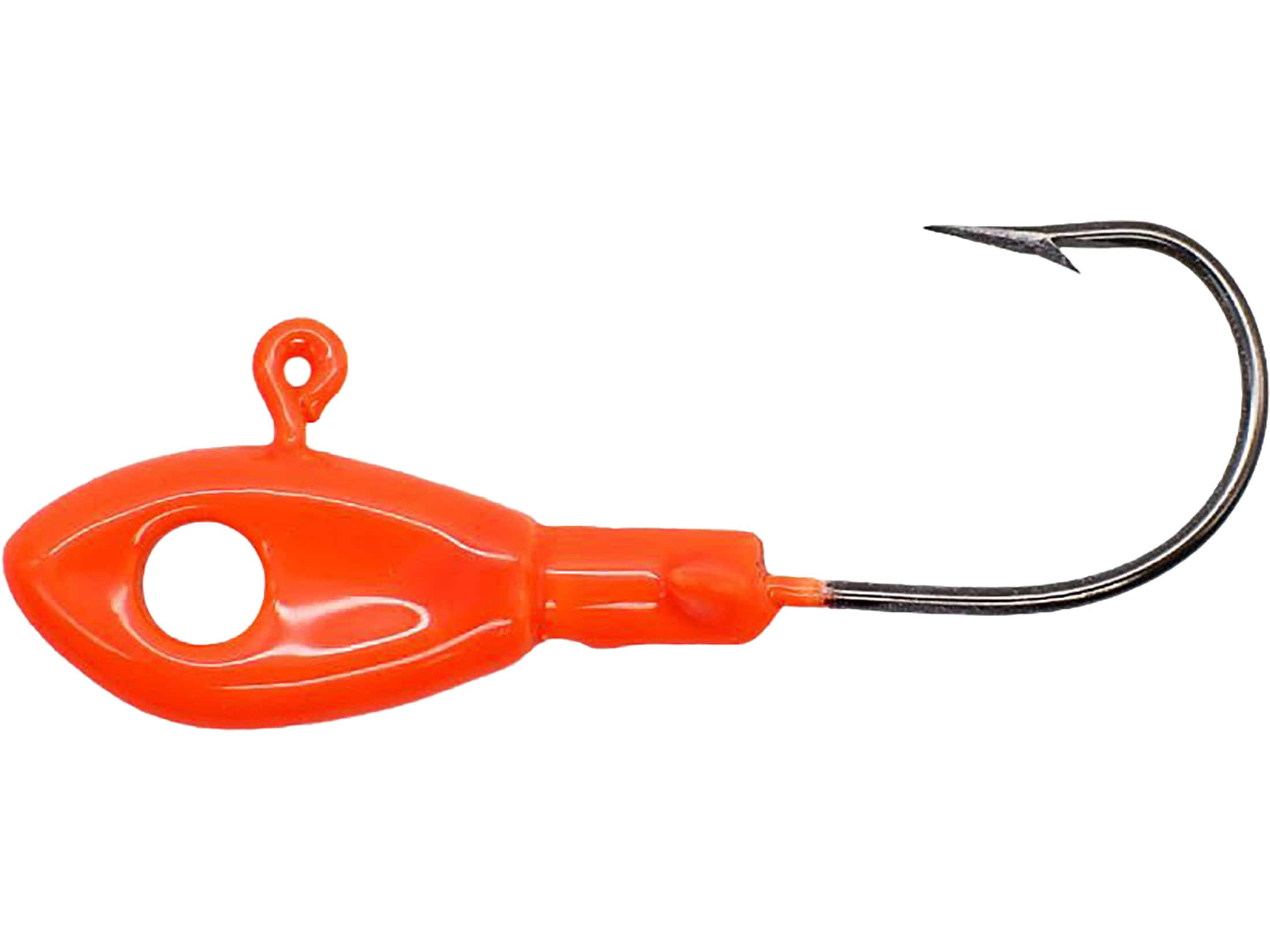 Crappie Magnet Eye Hole Minnow 1/8oz Jighead Orange - Walmart.com