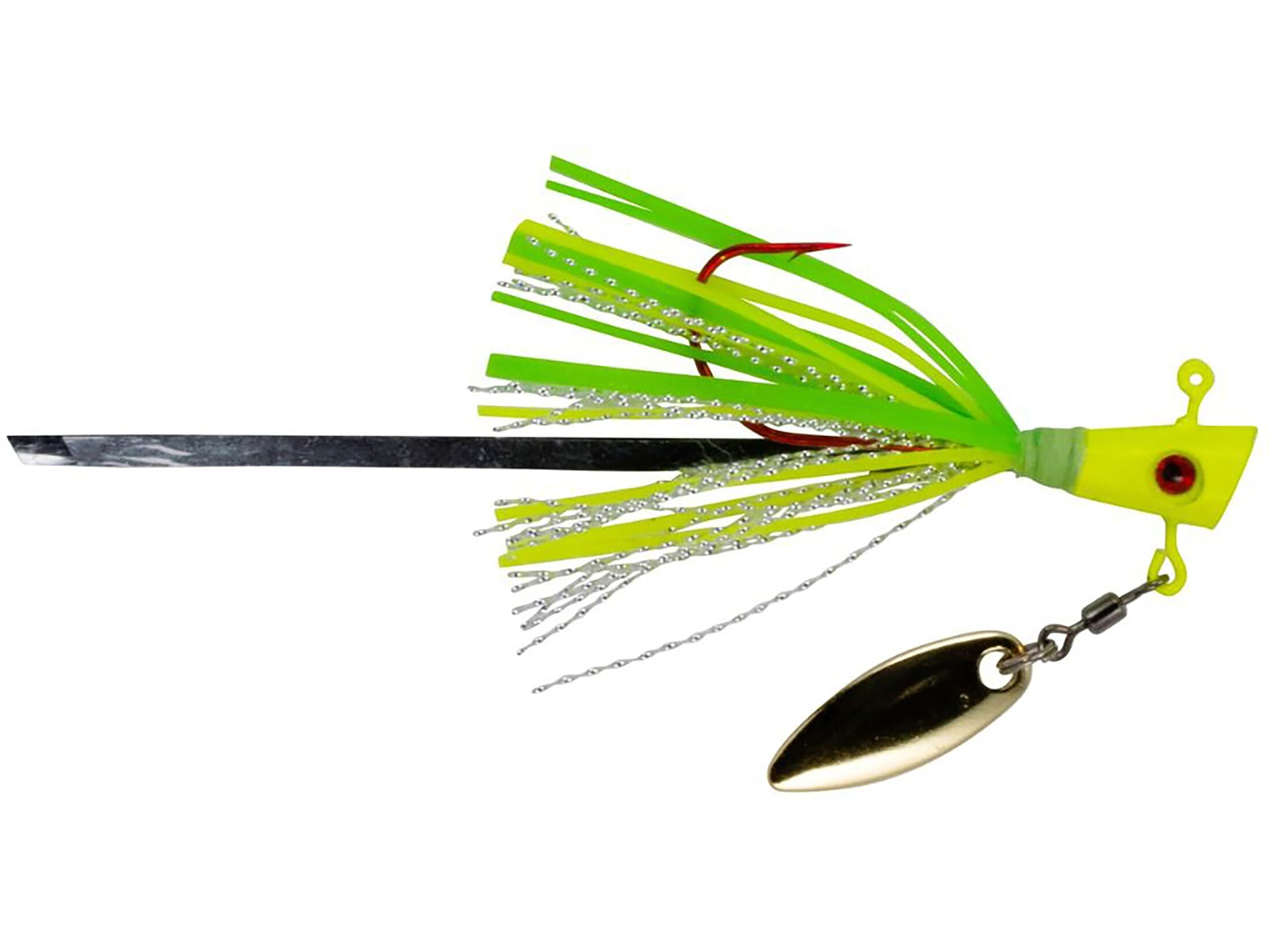 Crappie Magnet Fin Spin Pro Underspin Jig Wizard's Chartreuse 1/16 oz ...