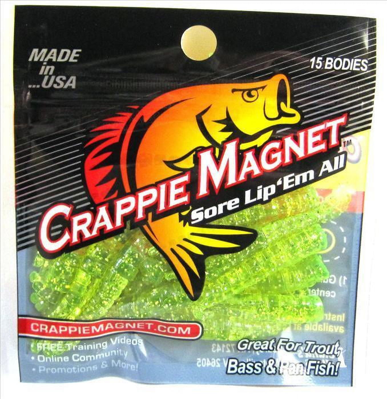 Crappie Magnet Lure, Chartreuse with Silver Flash, 15 Count - Walmart.com