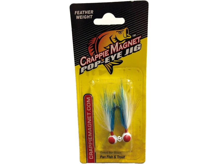 Crappie Magnet Pop Eye Jig Blue/White 1/64 oz - Walmart.com