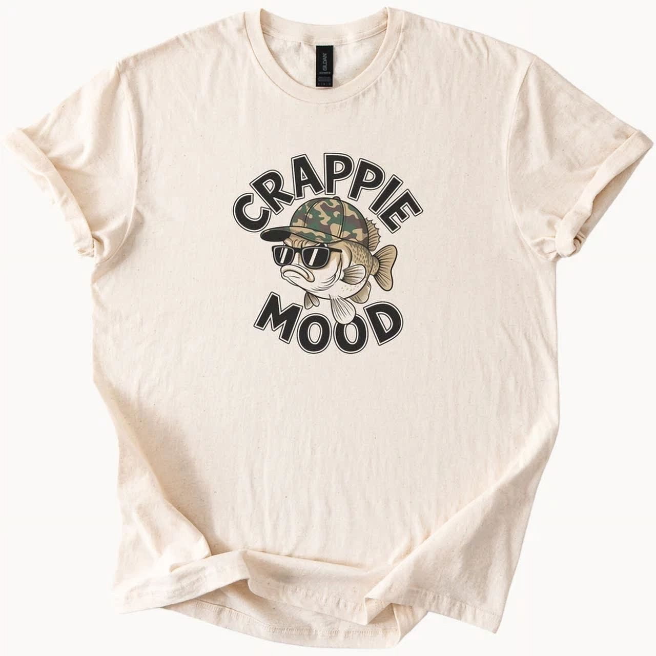 Crappie Mood Fishing T Shirt Funny Fish Sunglasses Hat Tee - Walmart.com