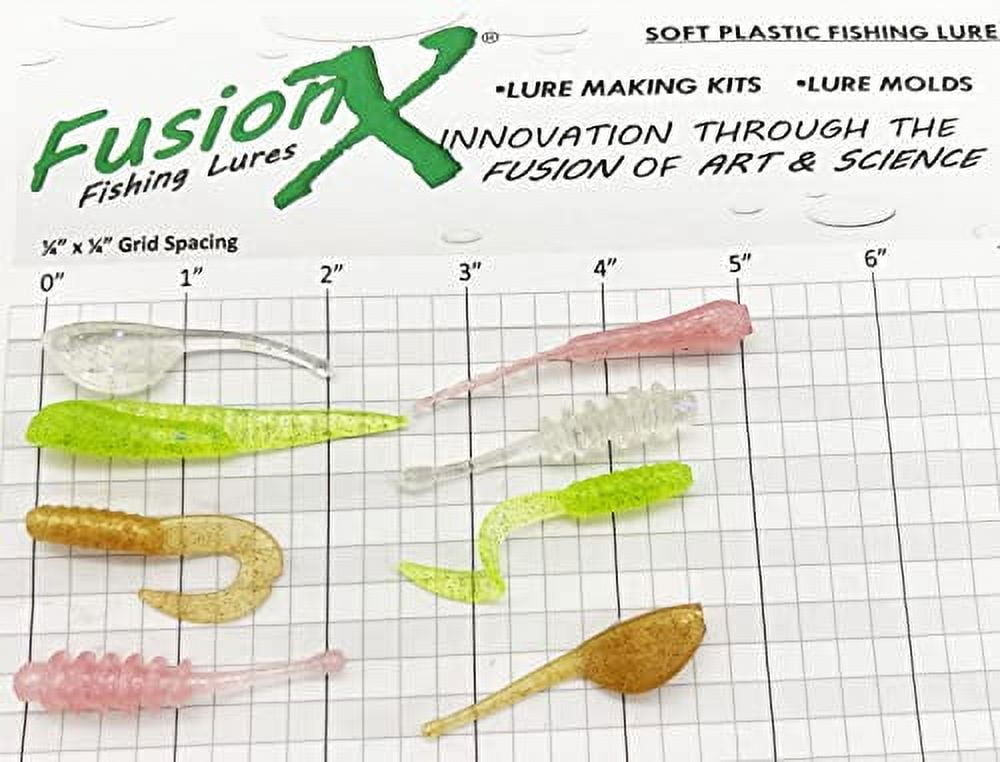 Crappie Soft Plastic Fishing Lure Making KIT - 4 MOLDS, Injector, 4 ...