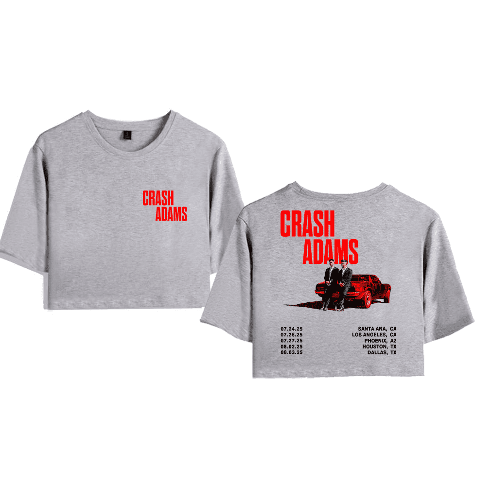 Crash Adams Merch Tour 2025 Crop Top Fashion T-shirt Women Girl Short ...