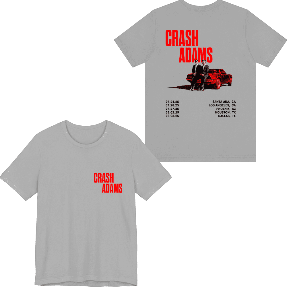 Crash Adams Merch Tour 2025 T-shirt Men Women Casual Short Sleeve ...