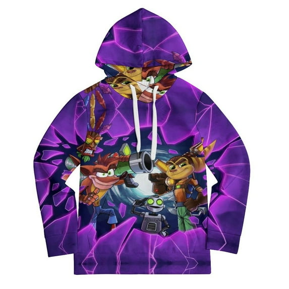 Crash-Bandicoot 13 Youth Tops Novelty Hoodie Long Sleeve Graphic Anime ...