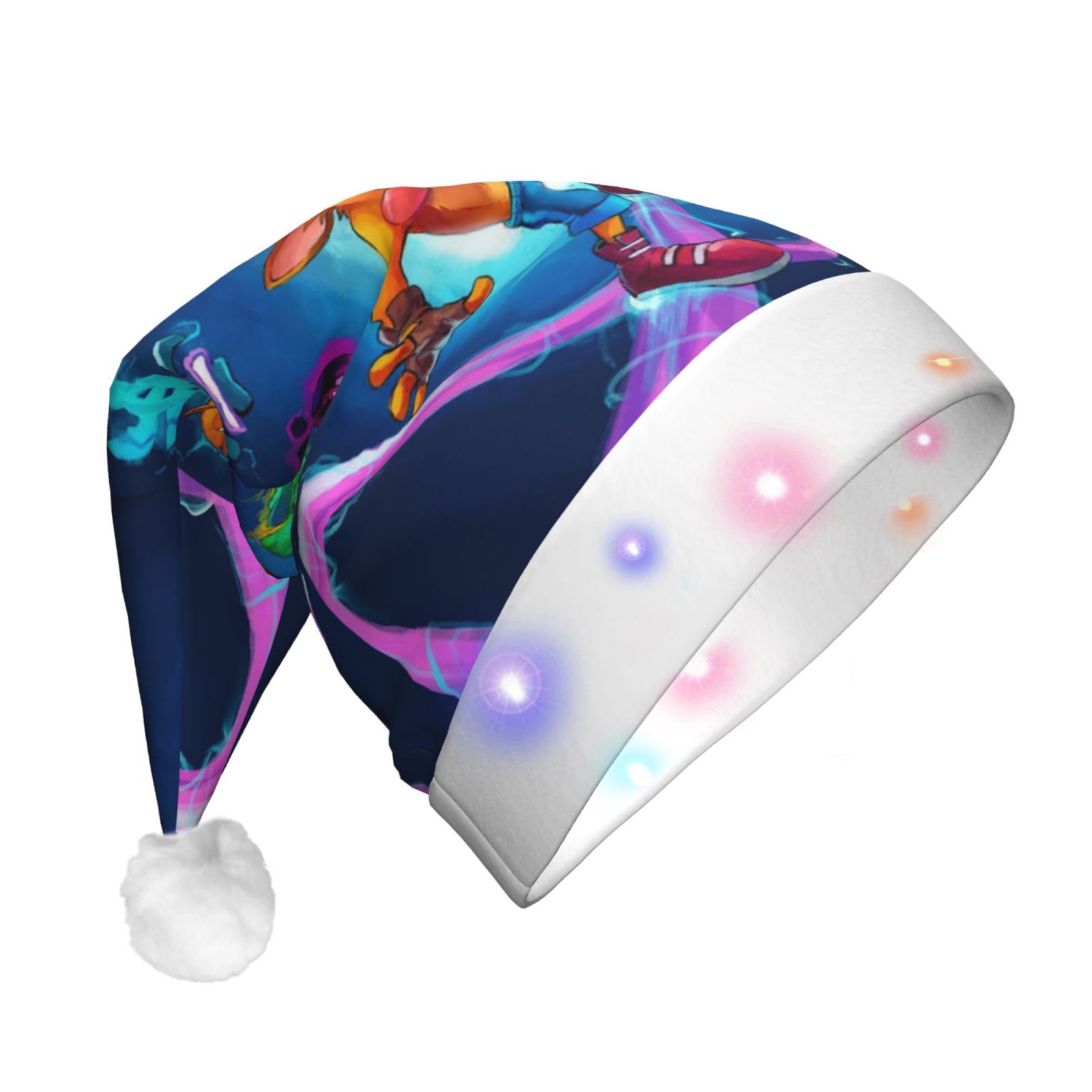 Crash-Bandicoot 32 Adult Light Up Santa Hat Led Christmas Hat Funny ...
