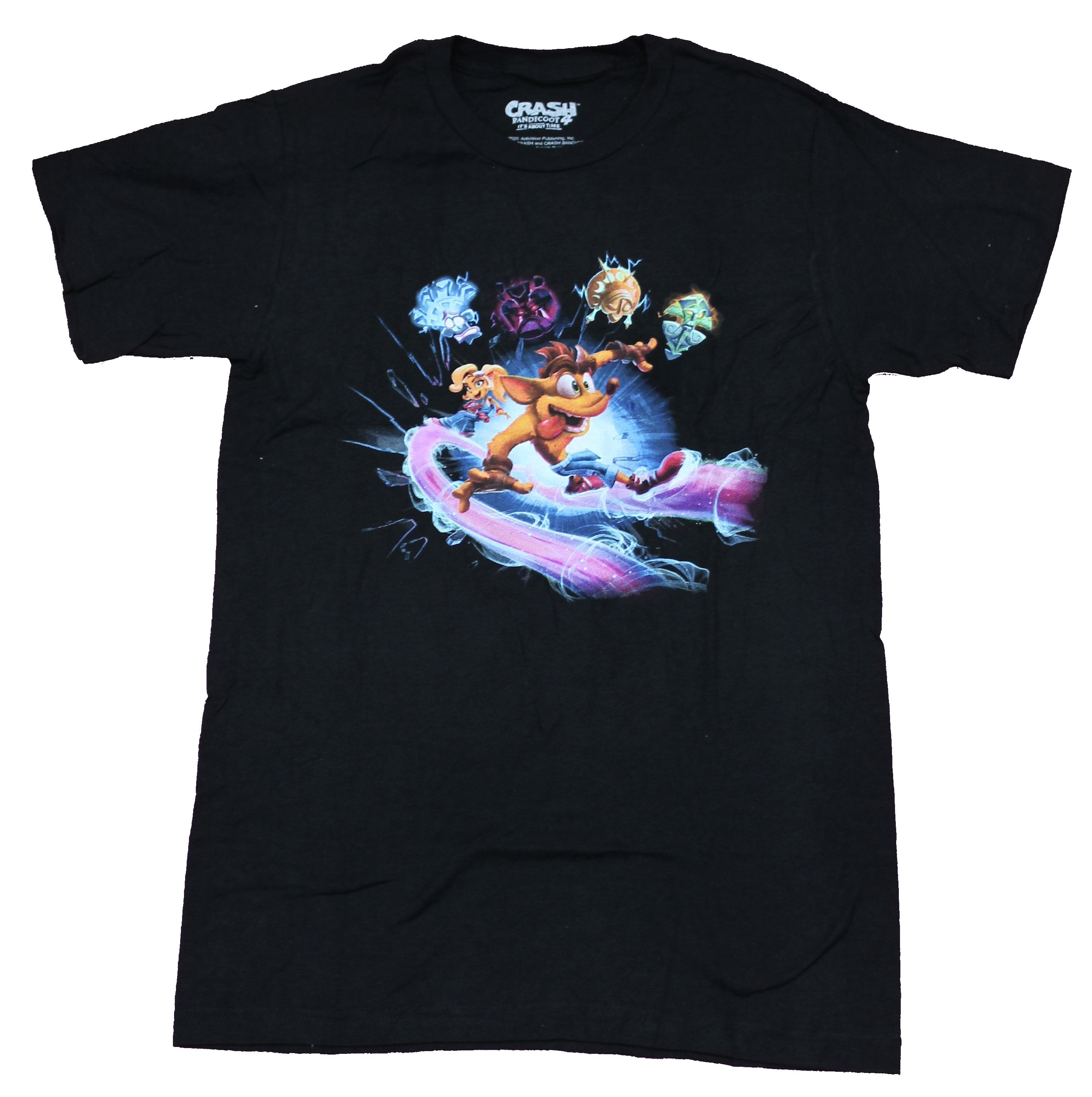 Crash Bandicoot 4 Mens T-Shirt - Racing Crash It's About Time (Small ...
